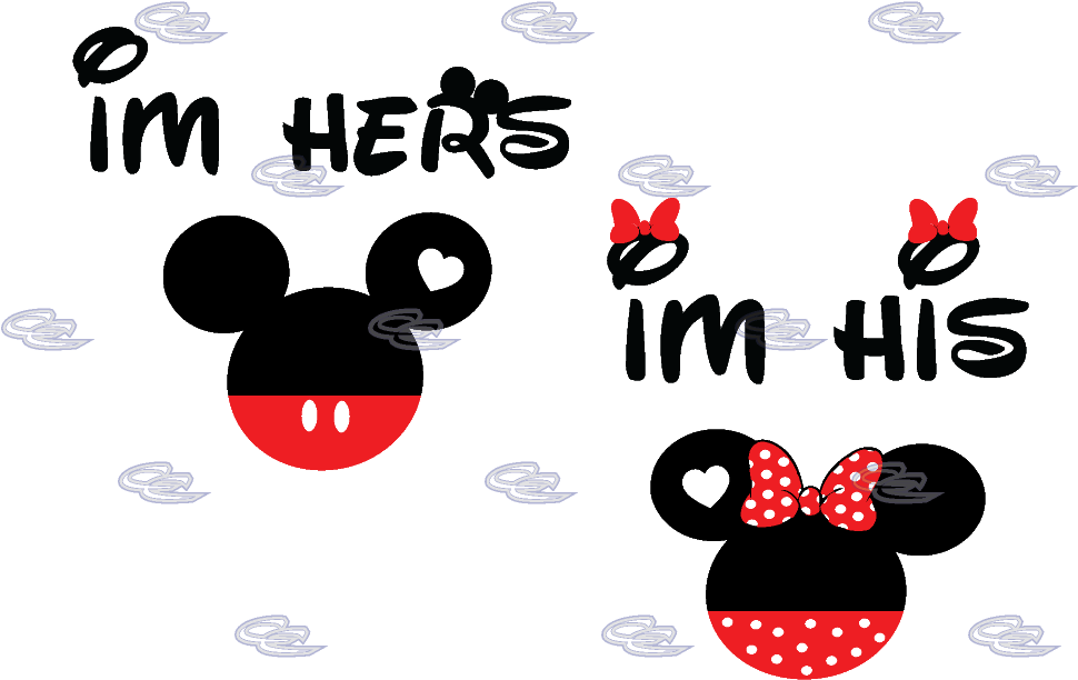 Download I M Hers I M His Mickey Minnie Mouse Heads Married - Hubby And ...