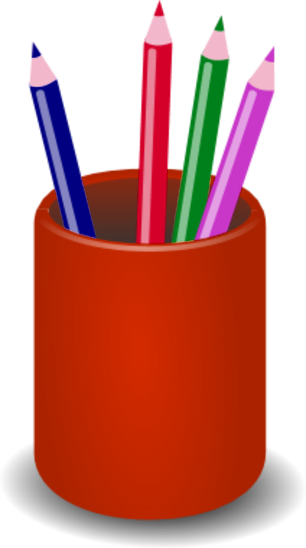 Download 600 X 1073 3 - Pot Of Pencils Clip Art - Full Size PNG Image ...