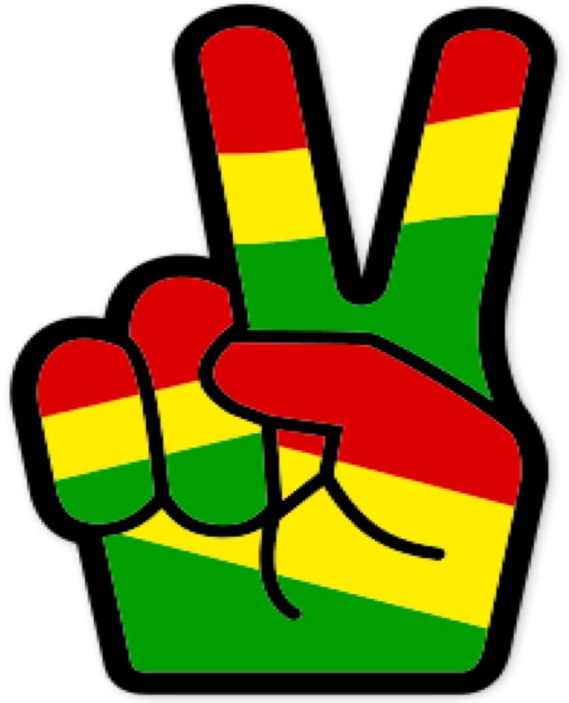 Download Peace Sticker - Peace Sign Hand Reggae - Full Size PNG Image ...