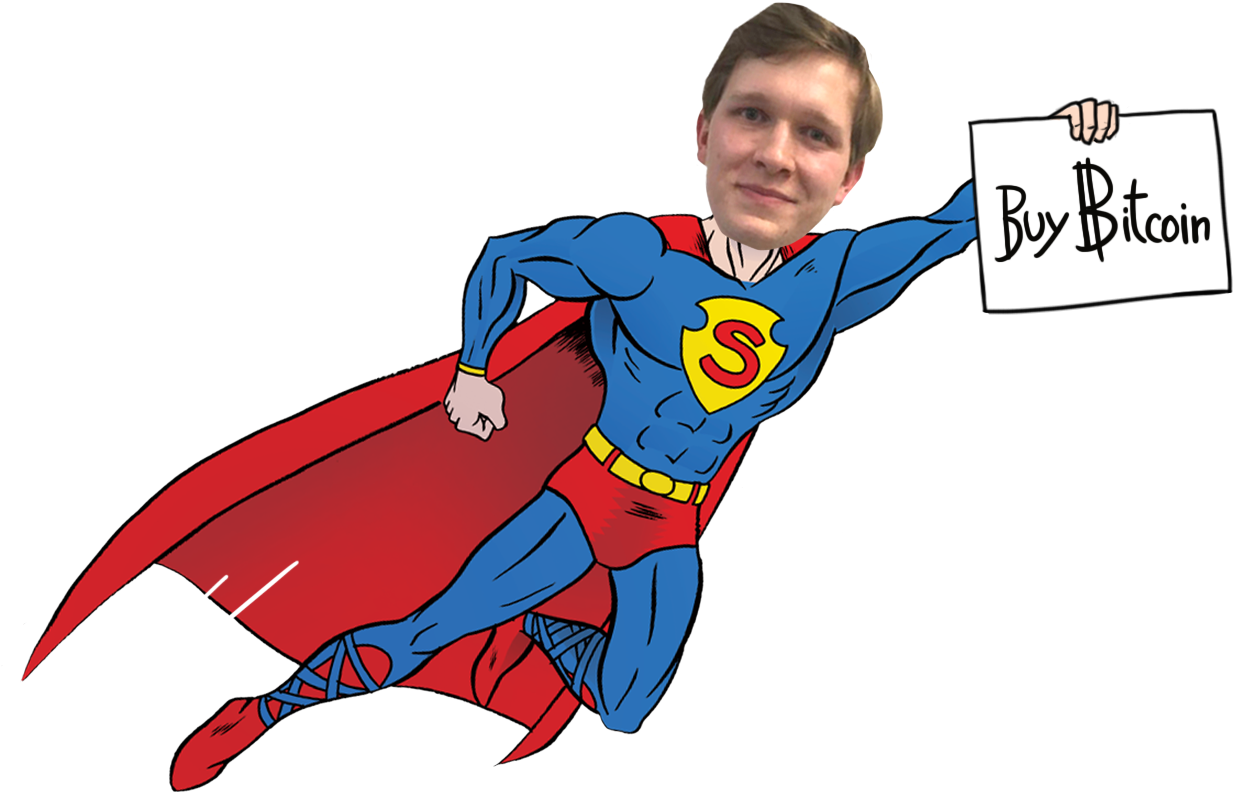 Download Bitcoin Sign Guy - Superman - Full Size PNG Image - PNGkit