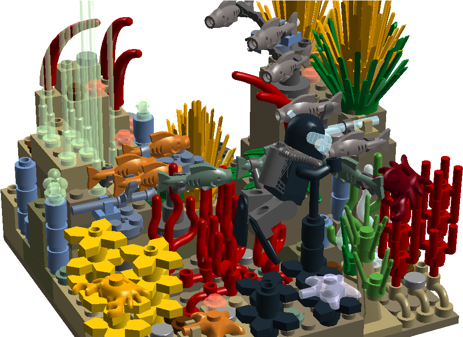 Download Coral Reef - Lego Coral Reef Model - Full Size PNG Image - PNGkit