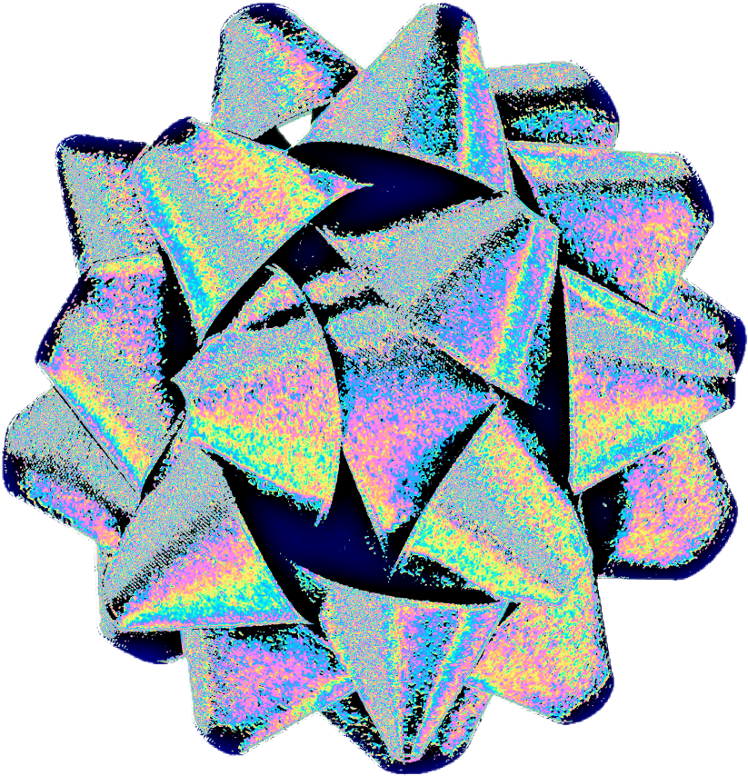 Download Bow Ribbon Gift Holo Holographic Freetoedit - Triangle - Full ...