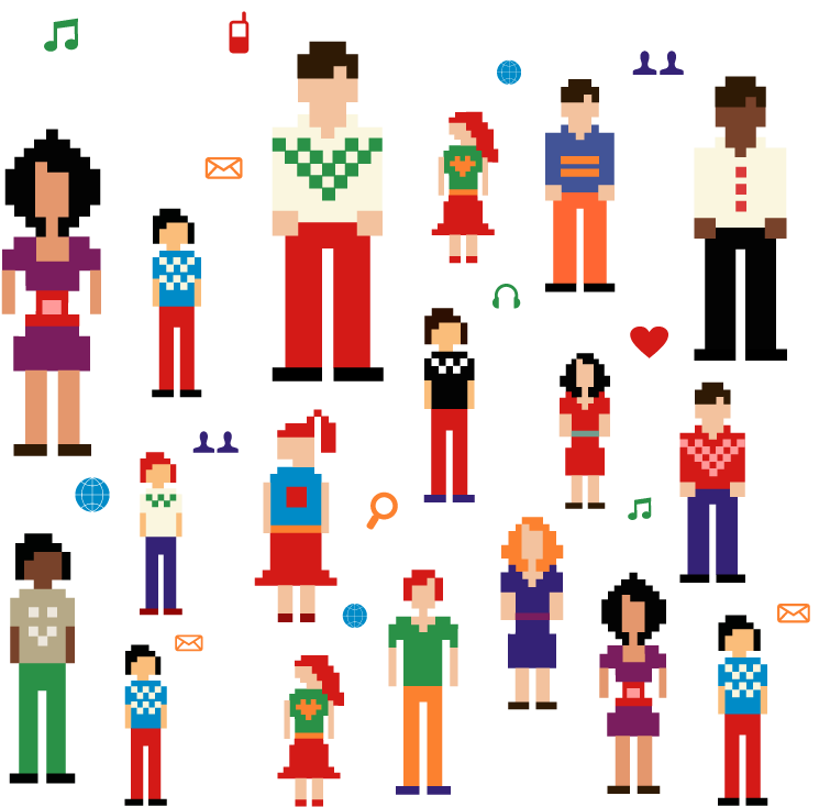 Download To Answer All Your Needs - Pixel People - Full Size PNG Image ...