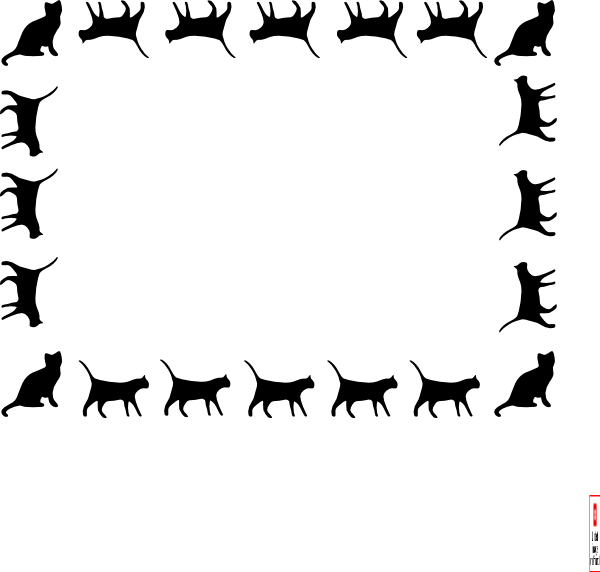 Download Cat Border Clip Art At Clker - Free Cat Border - Full Size PNG ...