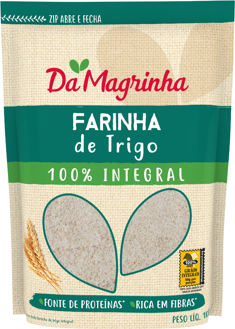Download Farinha De Trigo 100% Integral 1kg - Whole Grain - Full Size ...