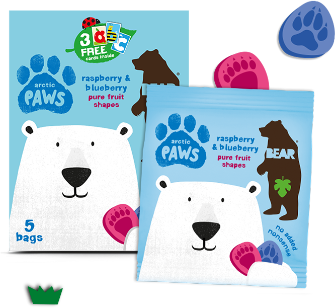 Download Raspberry & Blueberry - Bear Paw Fruit - Full Size PNG Image ...