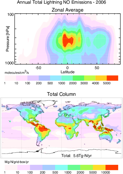 Download Emissions Of No From Lightning For - Map - Full Size PNG Image ...