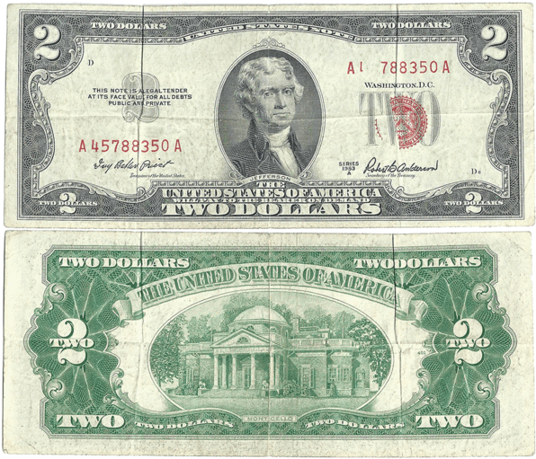 Download Usd Two Dollar Bill - Full Size PNG Image - PNGkit