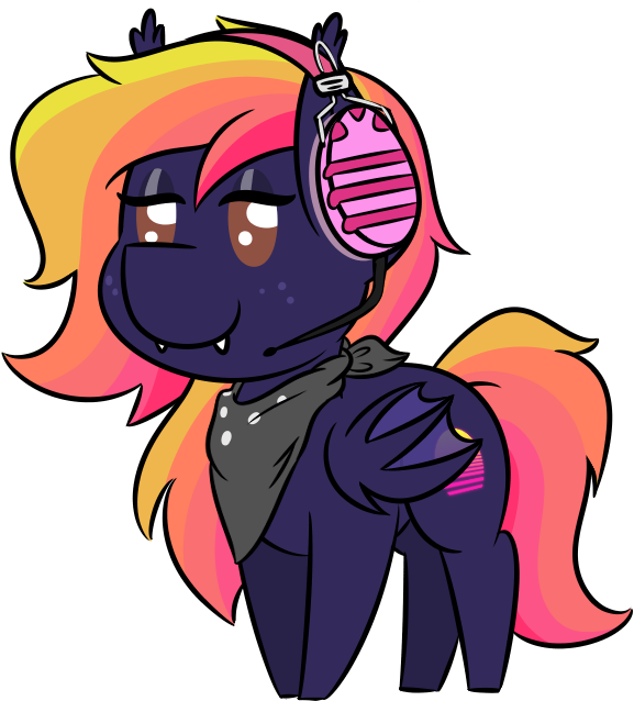 Download Chibi, Clothes, Commission, Female, Freckles, Headphones ...