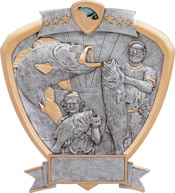 Download Shield Bass Fishing Multi 8" X 8 1/2" - Carving - Full Size ...