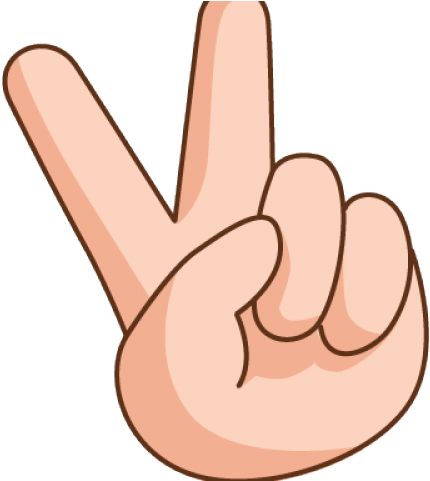 Download Peace Sign Clipart Peace Emoji Source - V Sign - Full Size PNG ...