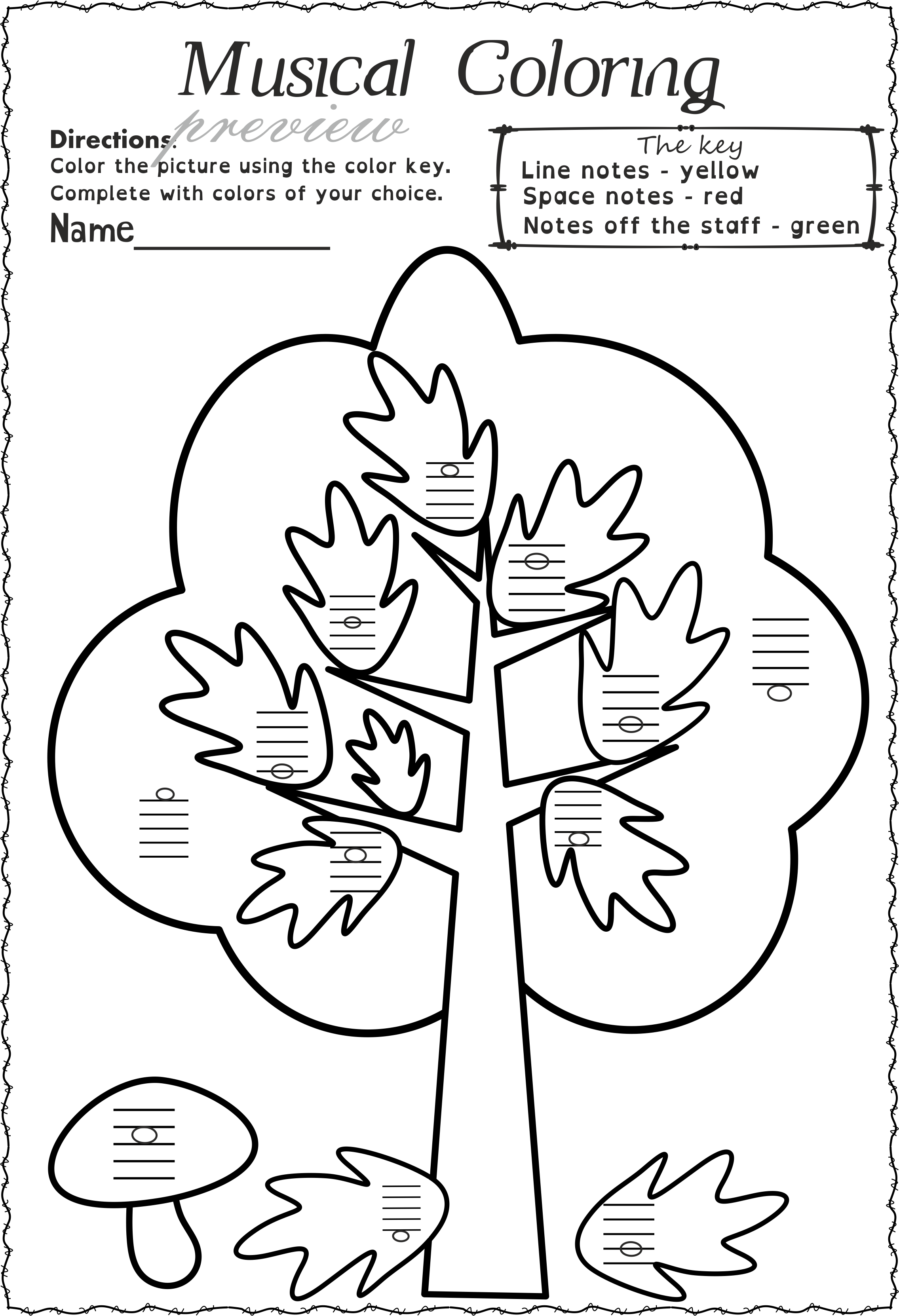 Download Fall Music Worksheets Pack - Music - Full Size PNG Image - PNGkit