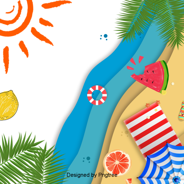 Download Beautiful, Cartoon, Lovely, Hand-painted, Summer Vacation ...