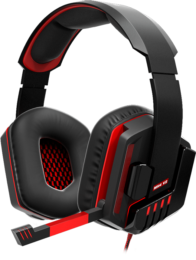 Download Mh4v2 Gaming Headphones - Beexcellent Gm 1 Red - Full Size PNG ...