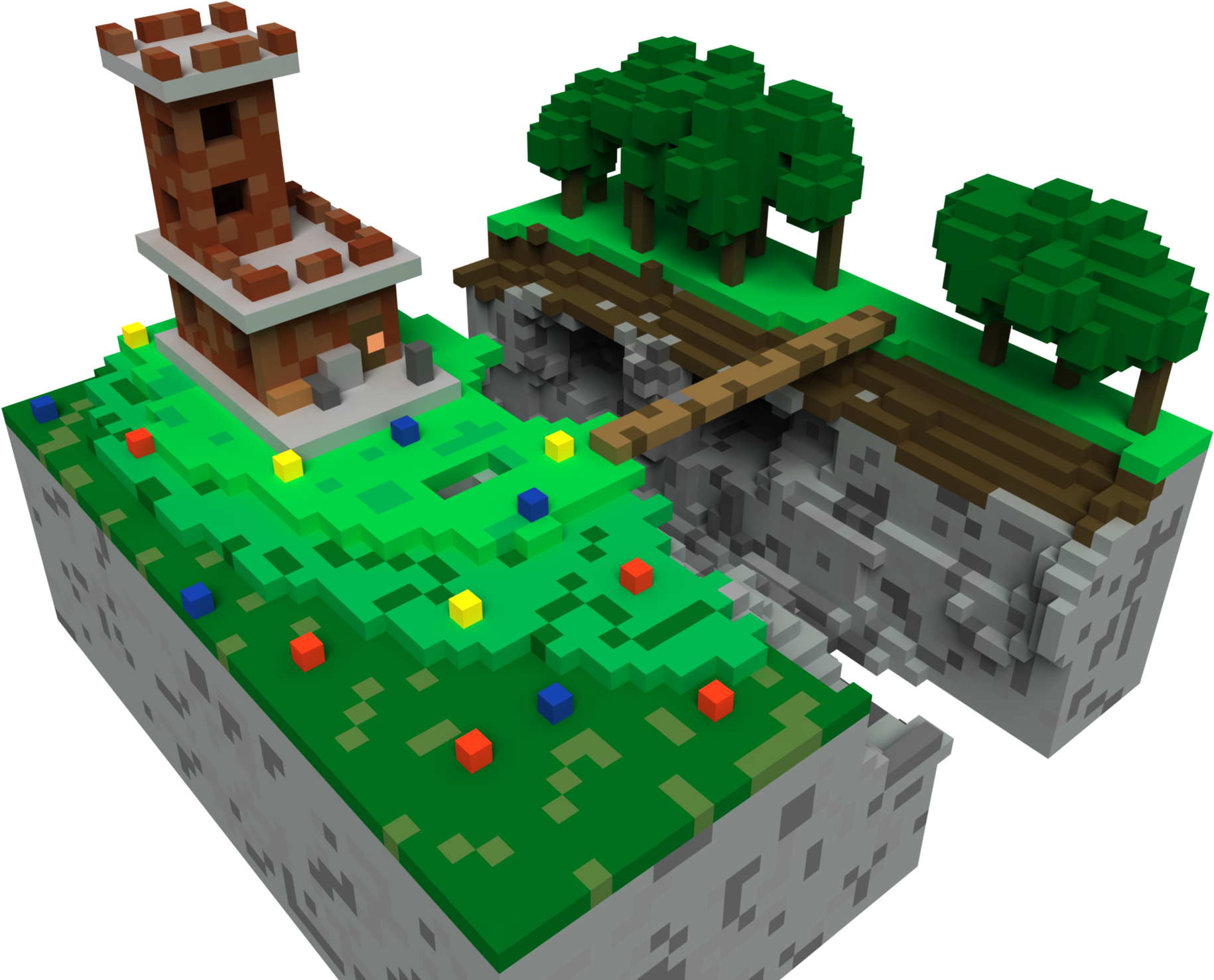 Download Terraria Voxeled - - Tree - Full Size PNG Image - PNGkit