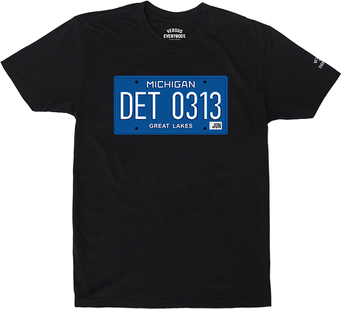 Download Black Detroit License Plate $34 - Cloud 9 Shirt Png - Full ...