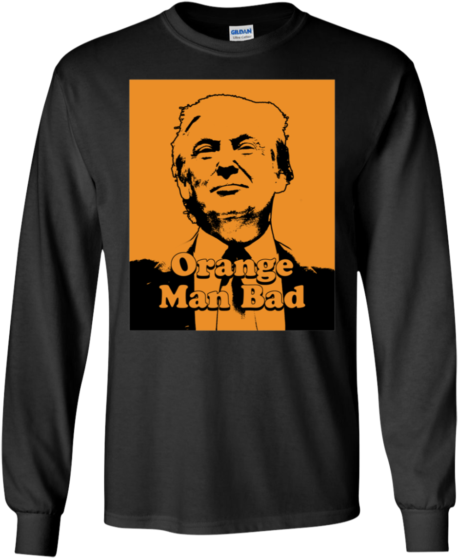Download Orange Man Bad Npc Meme Diversity Shirt Ls Shirt - Full Size ...