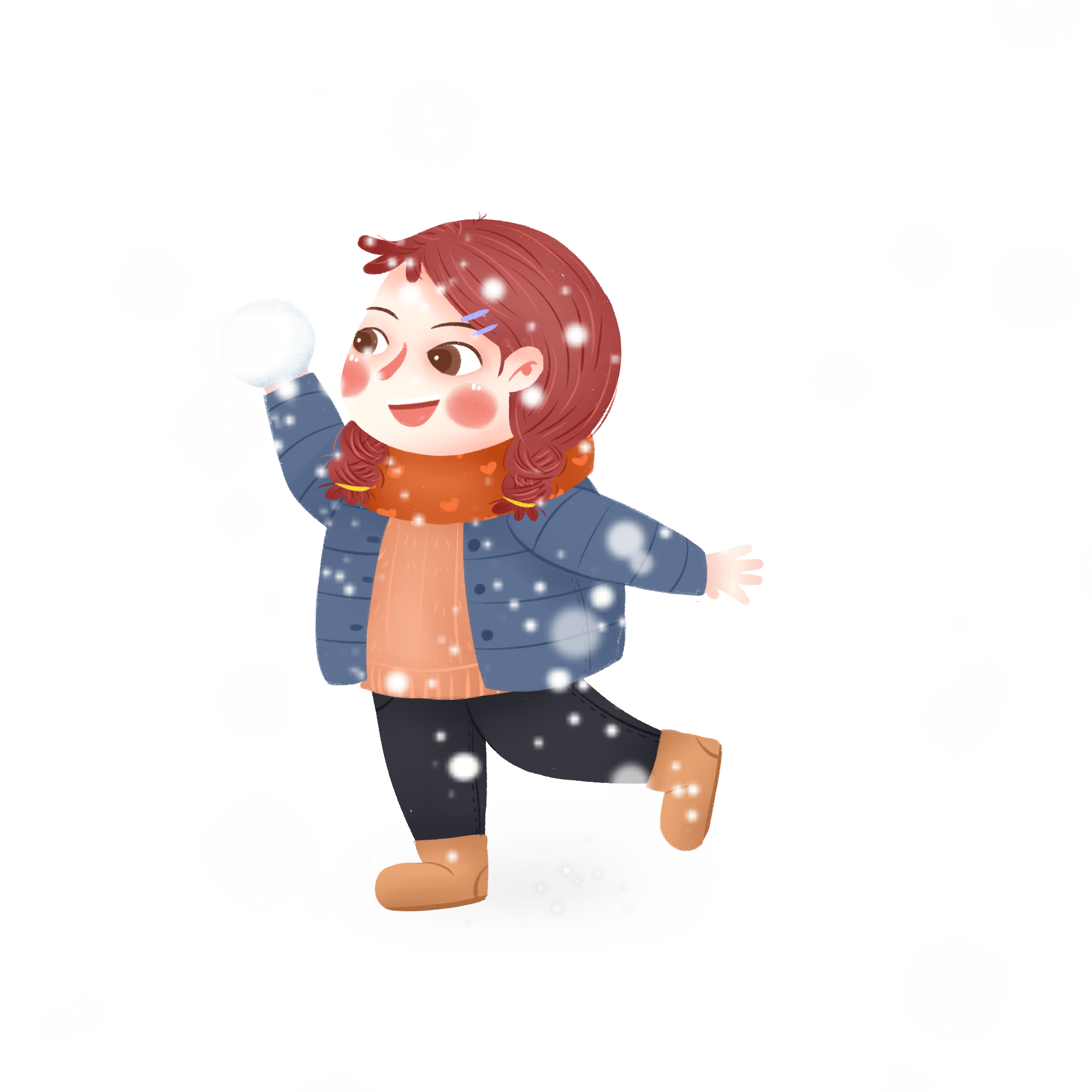 Download Hand Painted Fresh Winter Heavy Snow Png And Psd - Cartoon ...