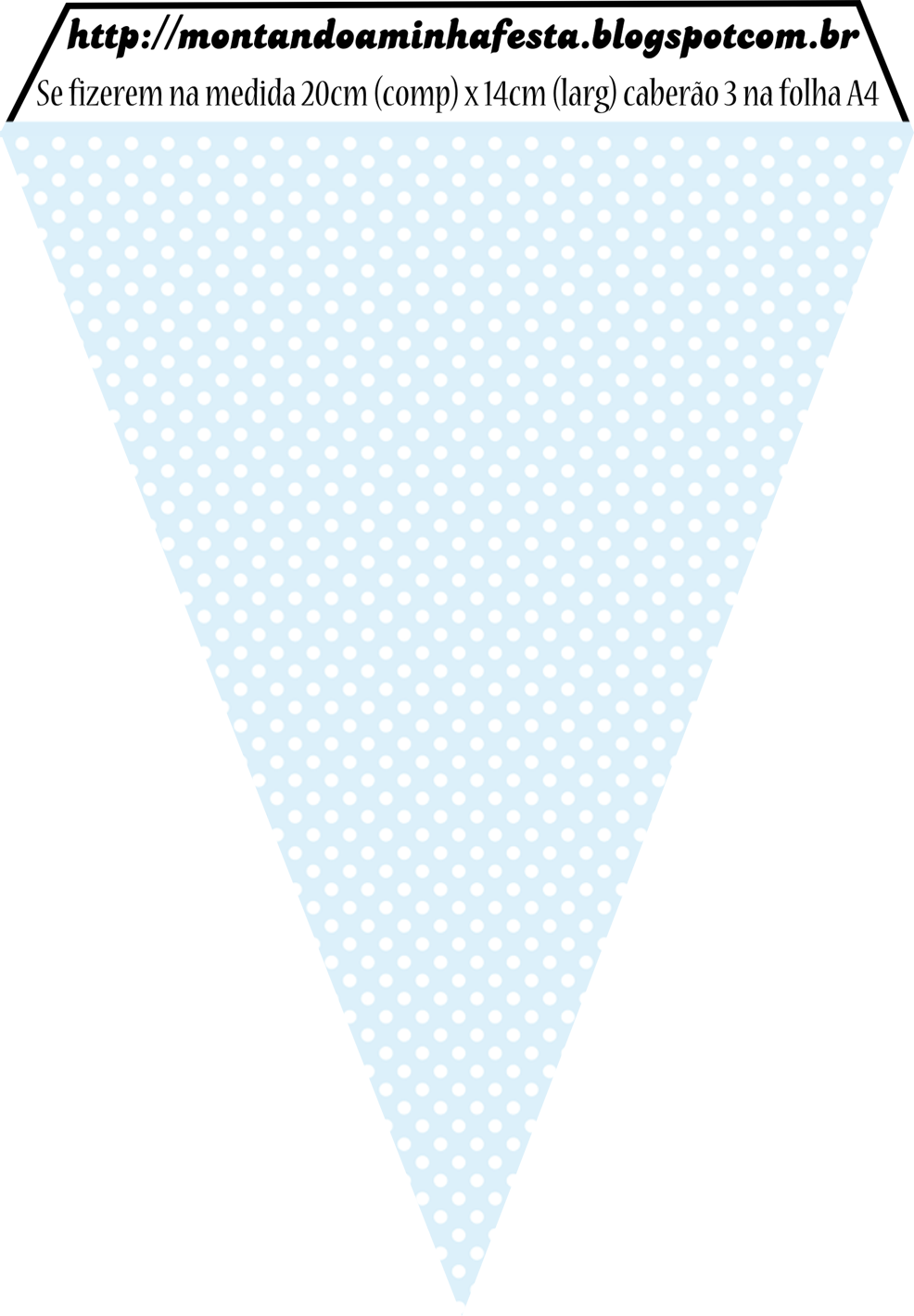 Download Light Blue And Polka Dots Free Printable Banner - Triangle ...
