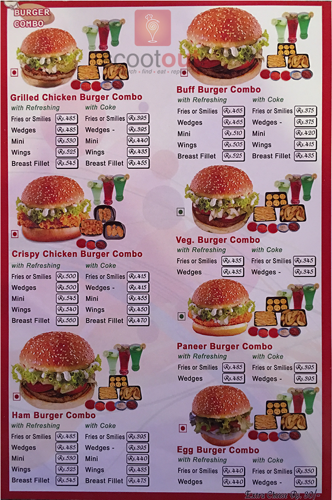 Download Menu - Junk Food - Full Size PNG Image - PNGkit