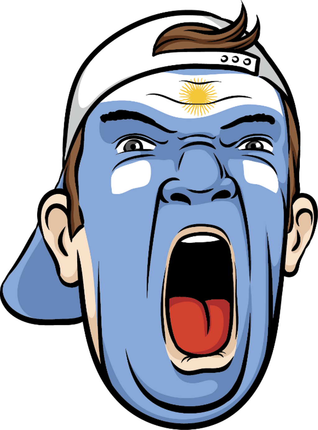 Download Football Sticker - Cartoon Sports Fans - Full Size PNG Image ...