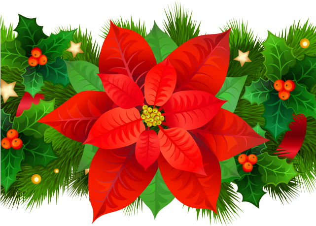 Download Poinsettia Clipart Christmas Rose - Christmas Decoration Clip ...