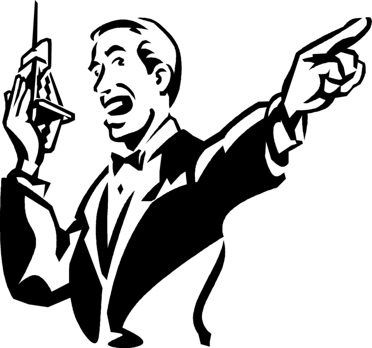 Download Vector Illustration Of Prize Fighting Boxing Ring Announcer ...