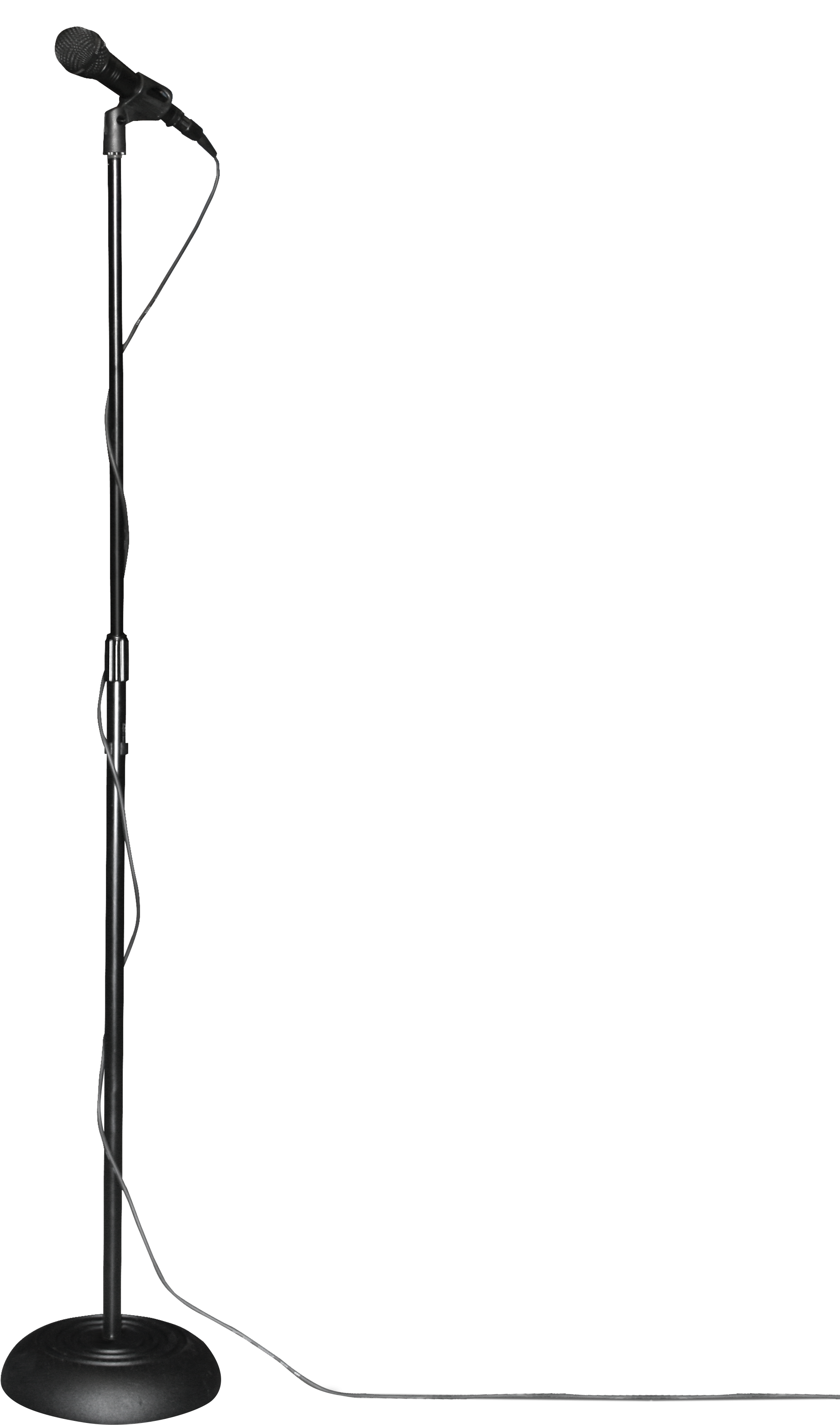 Download Round Base Microphone Stand With Adjustable Height - Full Size ...