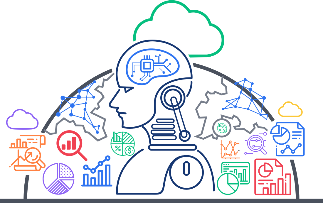 Download Fast Insights With Ai-driven Analytics On Google Cloud - Cartoon - Full Size PNG Image ...