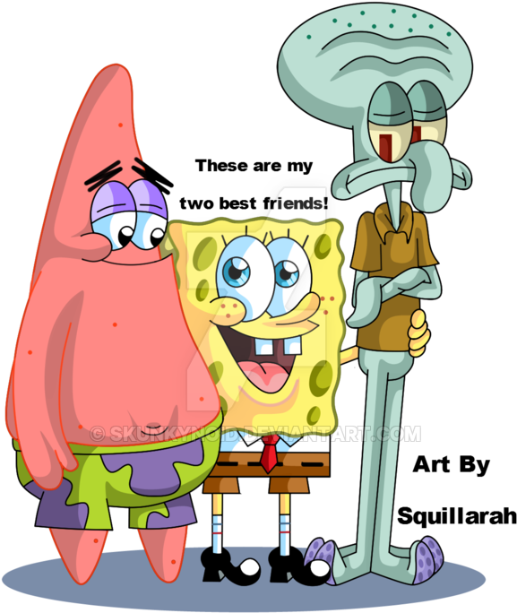 Download 600 X 701 1 - Spongebob Friends - Full Size PNG Image - PNGkit