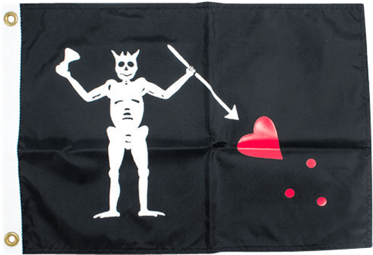 Download Blackbeard Pirate Flag - Full Size PNG Image - PNGkit