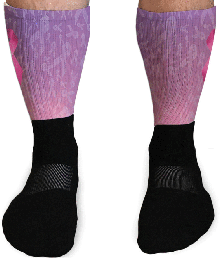 Download Breast Cancer Support Athletic Or Compression Socks - Sock ...