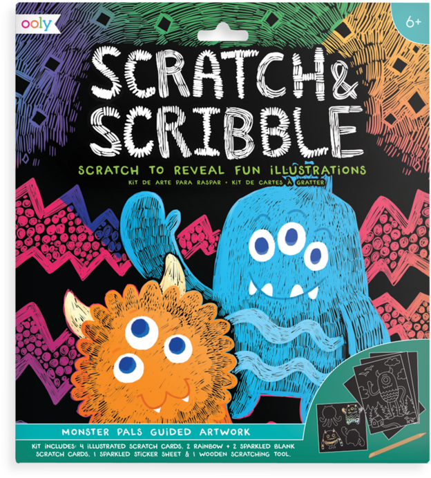 Download Scratch And Scribble Scratch Art Kit - Doodle - Full Size PNG ...