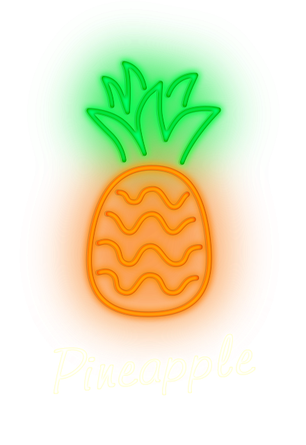 Download Pineapple Transparent Neon - Pineapple - Full Size PNG Image ...