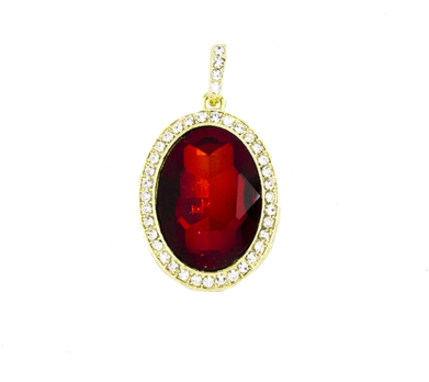 Download Micro Square Red Ruby Oval Pendant - Locket - Full Size PNG ...