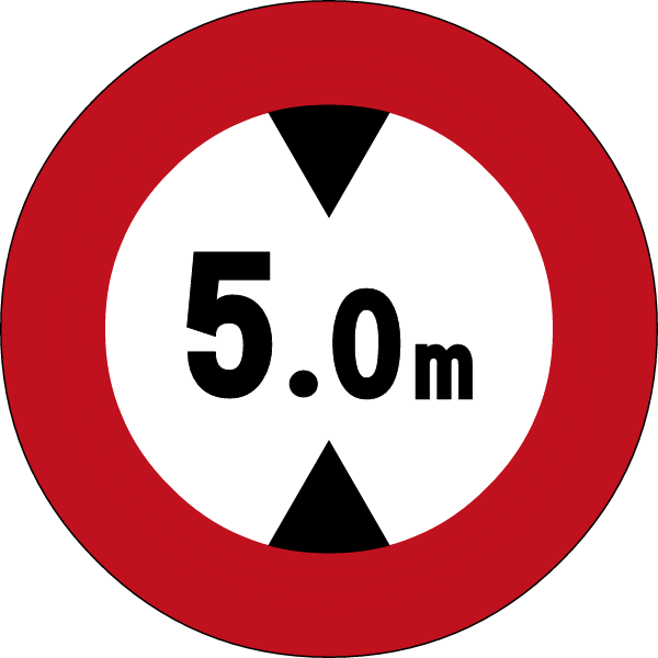 Download Had Ketinggian Tidak Lebih Dari 5 Meter - Nz Road Signs 50 ...