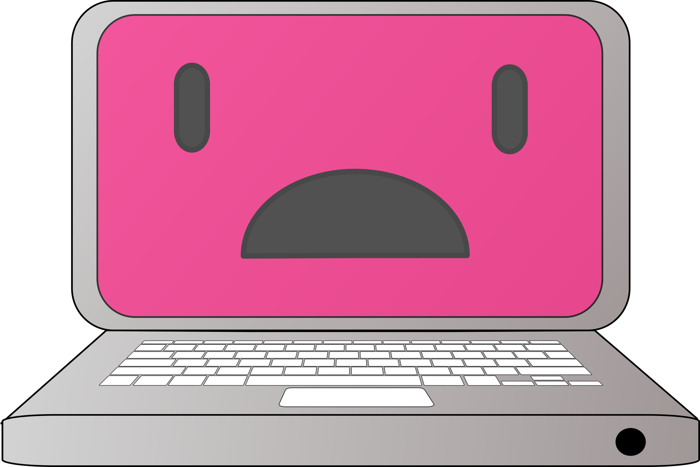 Download Notebook Clipart Pink - Computer Cartoon Pink - Full Size PNG ...