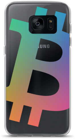 Download Rainbow Bitcoin Logo Samsung Case - Mobile Phone - Full Size ...