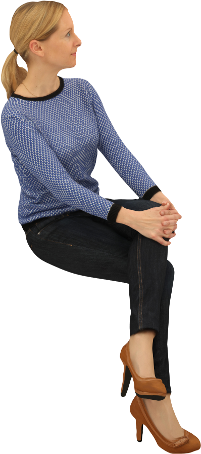 Download Sitting Woman Chair Standing - Woman Sitting Png - Full Size ...