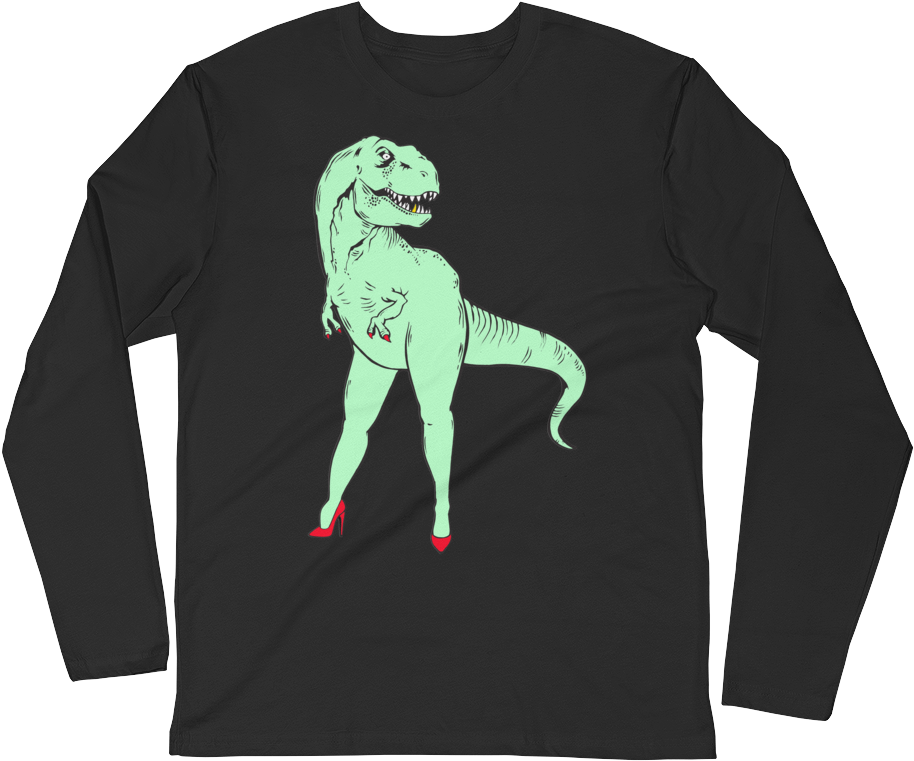 Download Sexy Rexy Long Sleeve Unisex Fitted Crew - Long-sleeved T-shirt - Full Size PNG Image ...