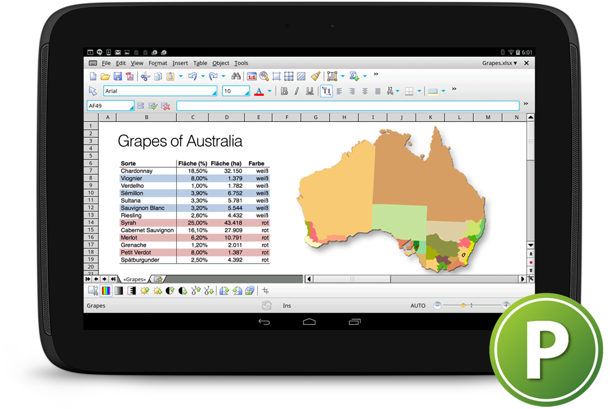 Download Spreadsheet Complete - Tablet Computer - Full Size PNG Image ...