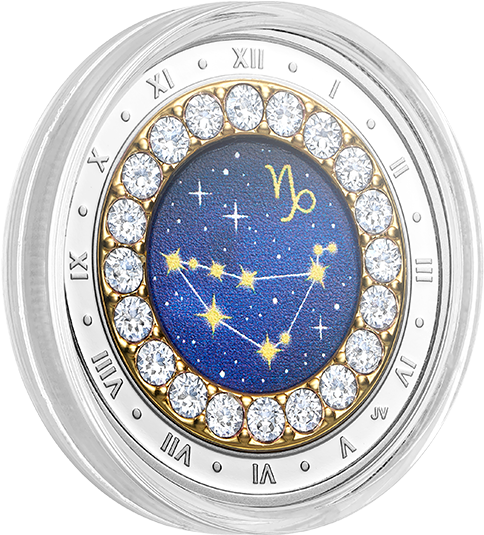 Download Pure Silver Coin Made With Swarovski Crystals - Mosaic - Full ...