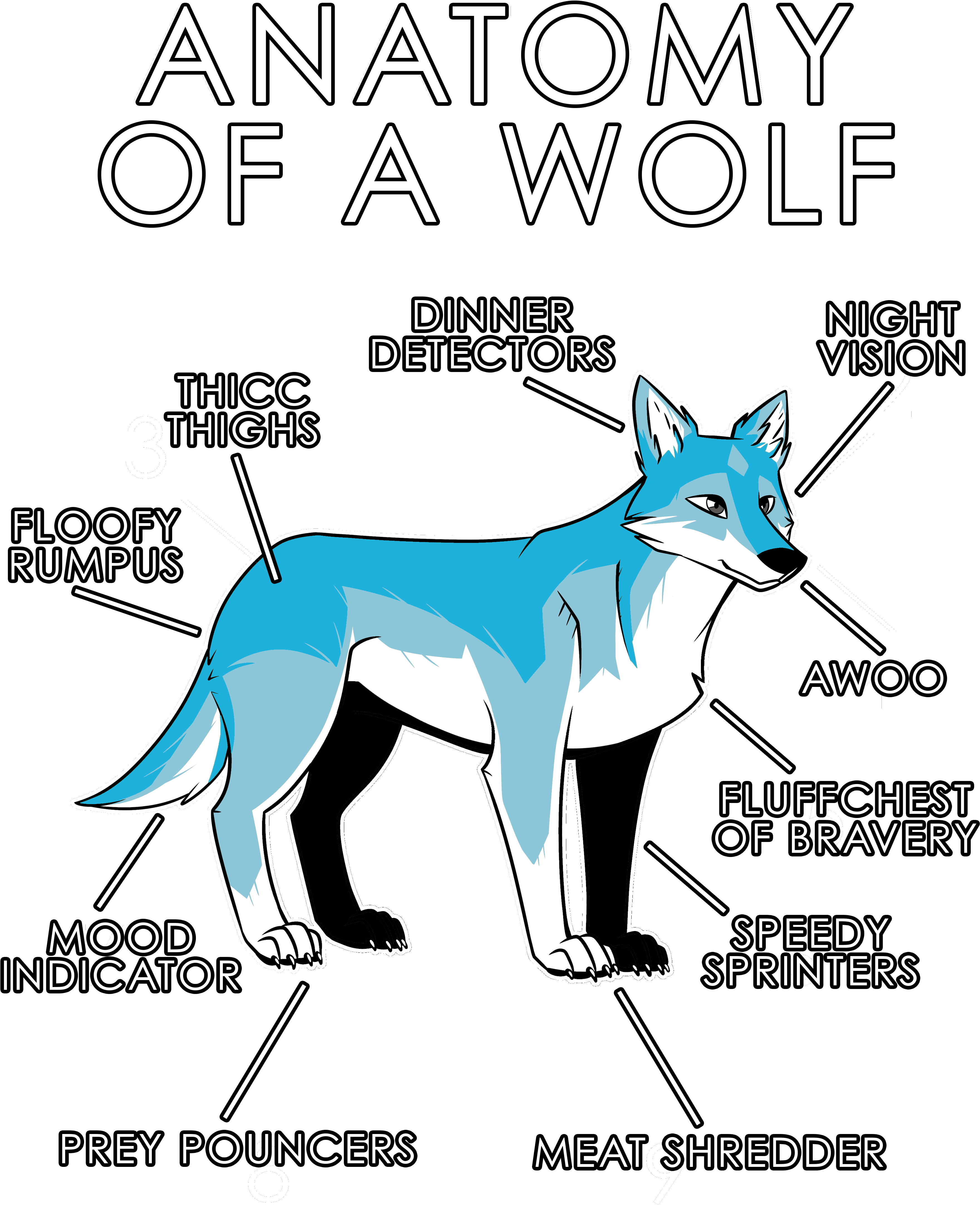 Download Anatomy Of A Wolf - Anatomy Of A Furry - Full Size PNG Image ...