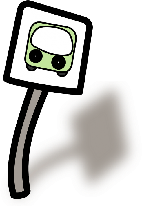 Download Bus Stop,bus,road Sign,roadsign,green,free Vector Graphics ...