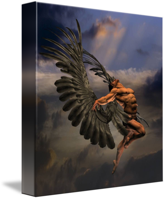 Download Male Angel By Antinopolis - Male Angel Flying - Full Size PNG ...