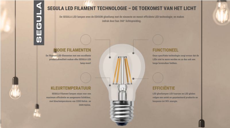 Download Segula Gold Led Curved Filament - Compact Fluorescent Lamp ...