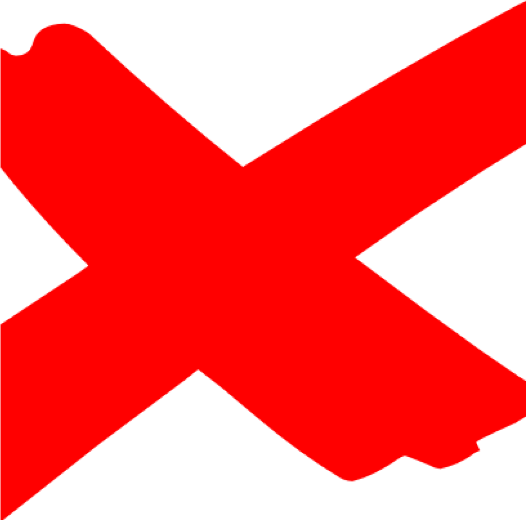 Download Transparent Red X Clipart Red X Clipart X Marks The Spot 2 ...