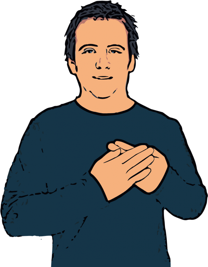 Download Sign For Love - British Sign Language For Sign - Full Size PNG ...