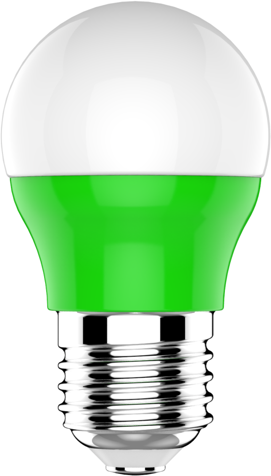 Download E27 Led Colour Bulb 3w Green - Fluorescent Lamp - Full Size ...