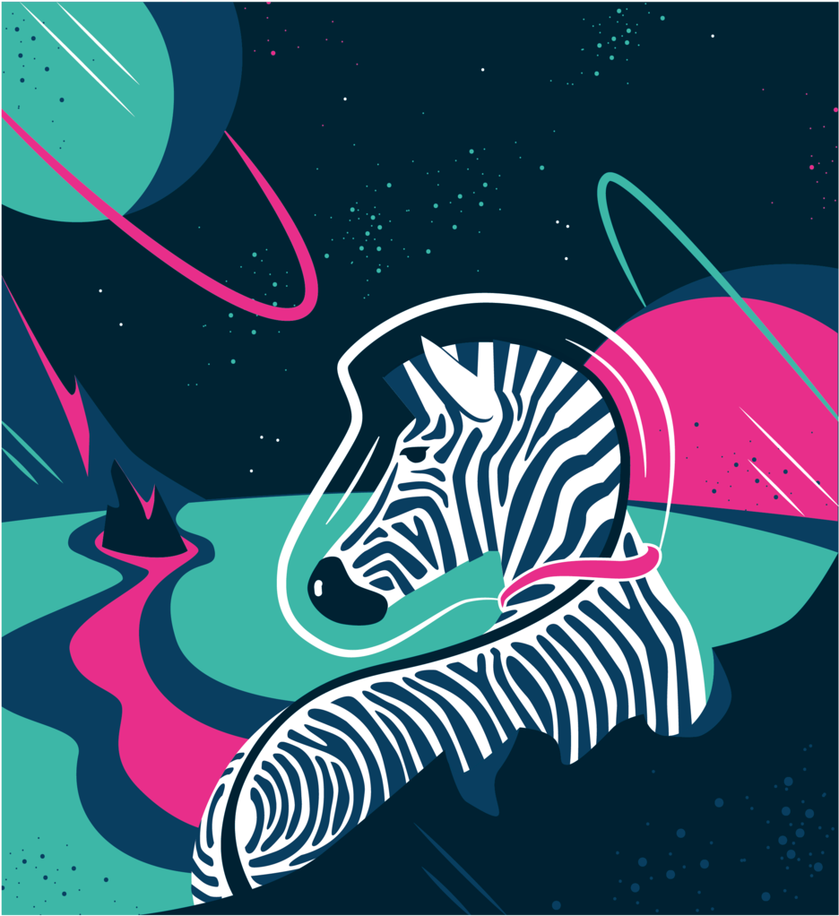 Download Zebra Space Shirt-01 - Illustration - Full Size PNG Image - PNGkit